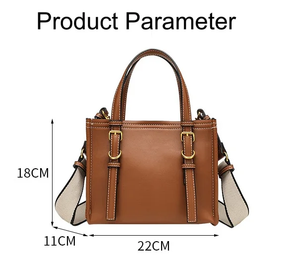 Top-Handle Bags Retro Belt Lock Strap Hand Held Totes PU Leather Design ...