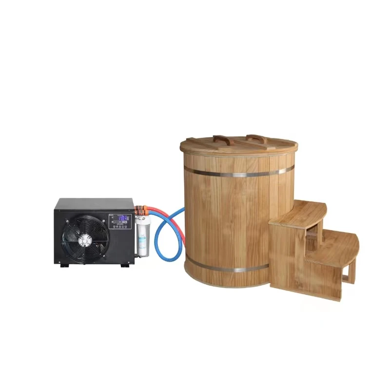 One Person Wooden Ice Bath Cold Plunge Tub With 304 Stainless Steel ...