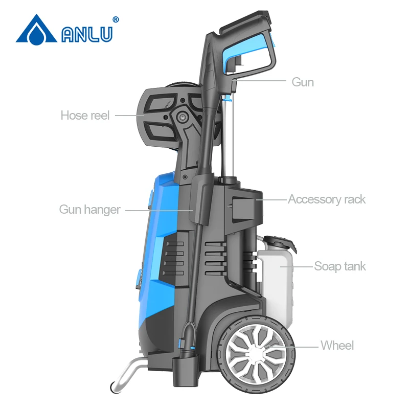 2000w 150 Bar Portable High Pressure Washer for Car Cleaning