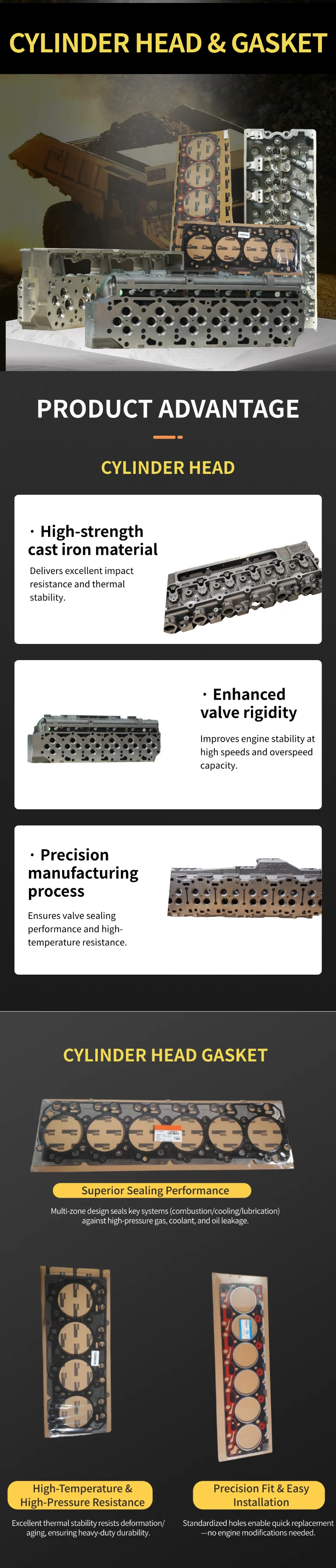 Excavator Cylinder Head Assembly 4942139 for Cummins Isc8.3 Truck ...