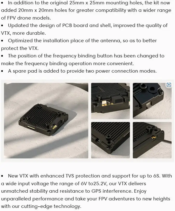 CADDX Set Avatar V2 Native 4:3 Sensor 2K Cámara incorporada 8G ...