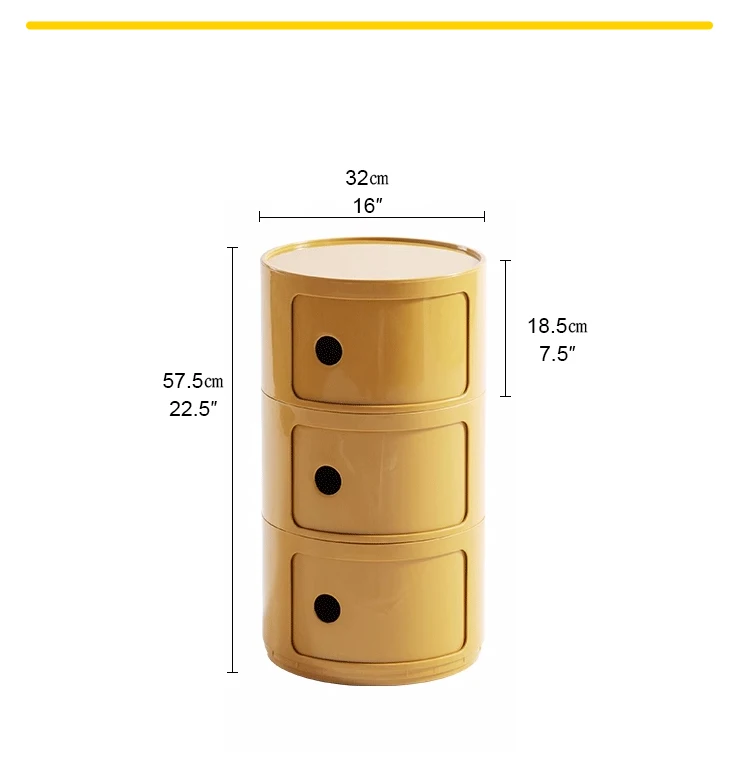 nordic modern design ABS plastic storage round cabinet side coffee ...