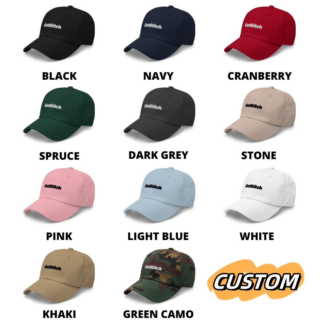 Classic Outdoor Baseball Cap Embroidery Logo Curved Brim 6 Panel Custom ...