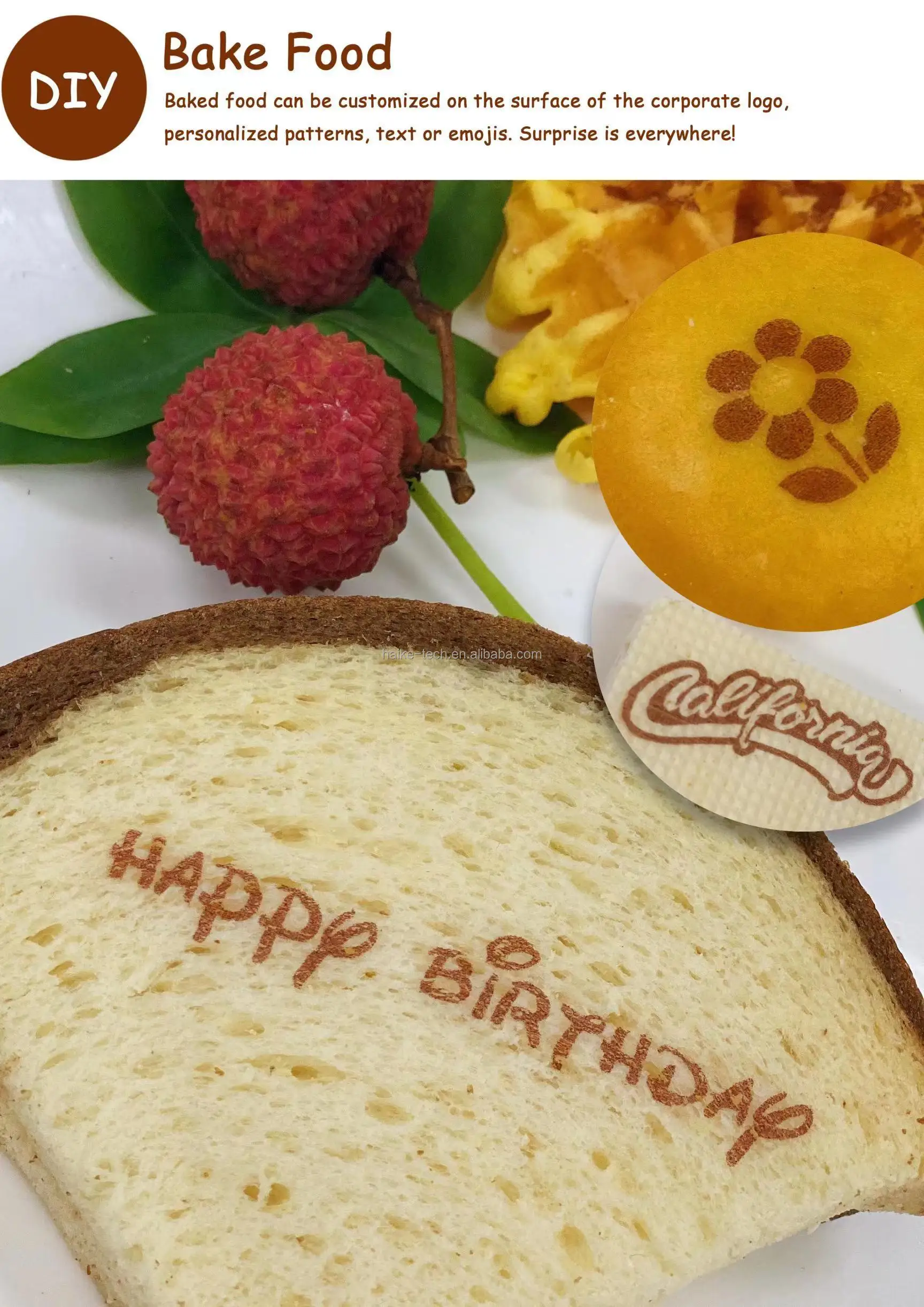 Edible Photo Printer Cake Printer Printing Machine Wafer Paper / Sticky ...