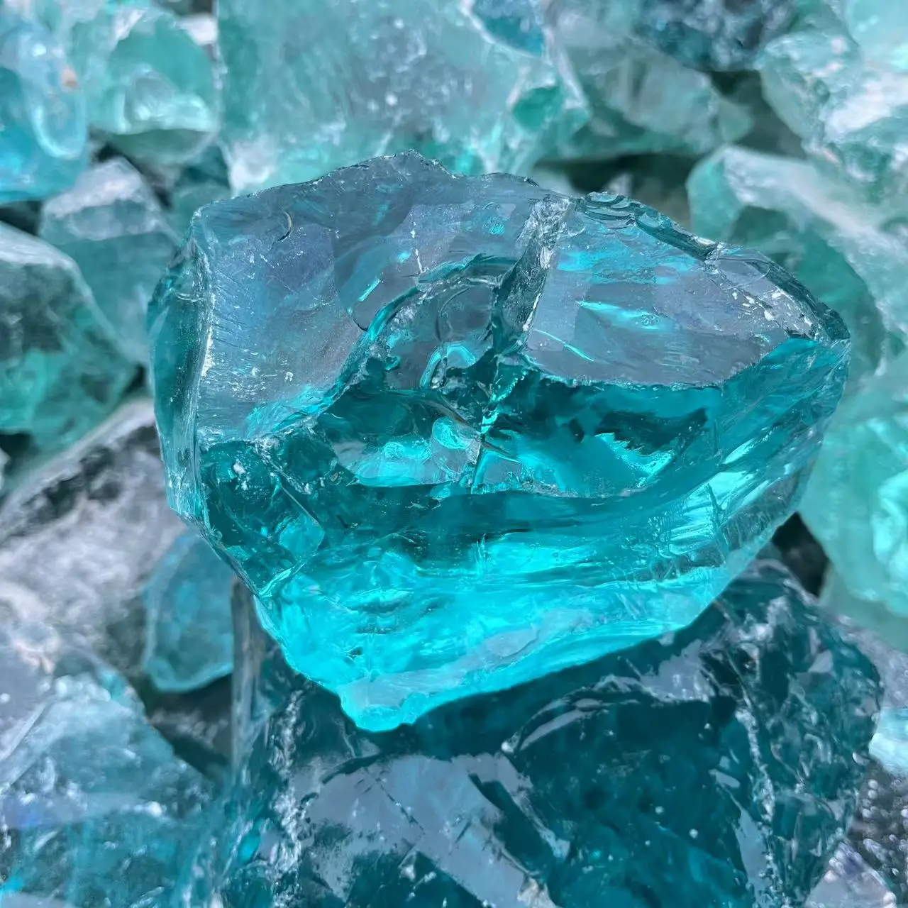 Processing Colored Glass Stone Landscape Glass A Variety Of Sizes Gabion Glass Stone Buy Hot