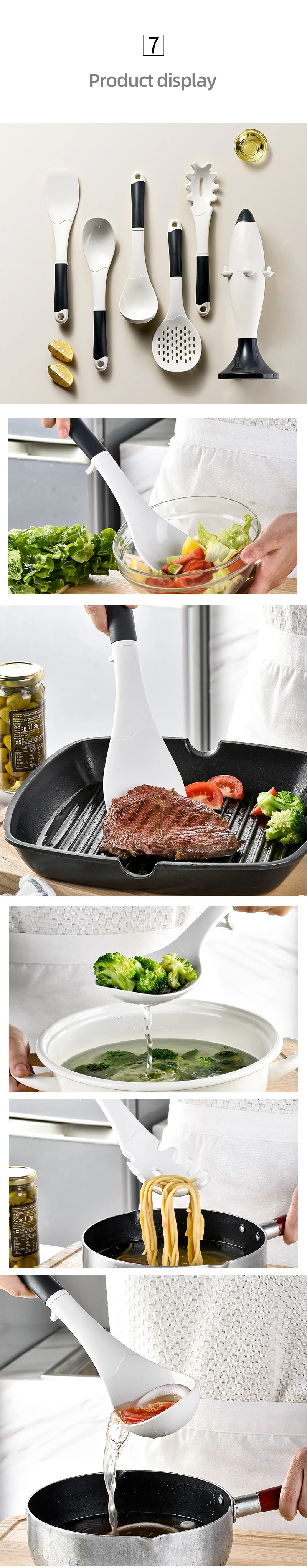 New Design Silicone Kitchenware 6-piece Set Cookware Sets Kitchen ...