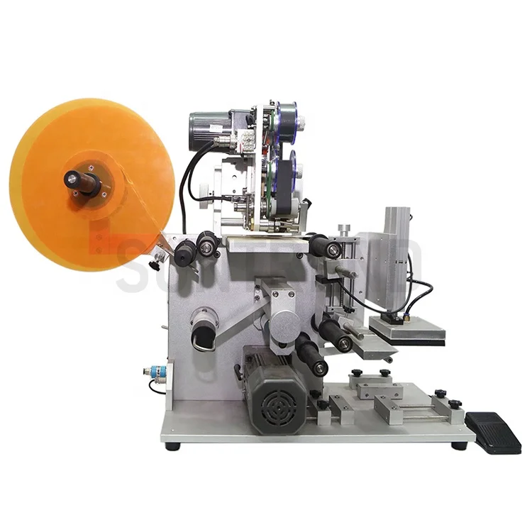 High-accuracy Semi Automatic Square and Flat Bottle Sticker Label ...