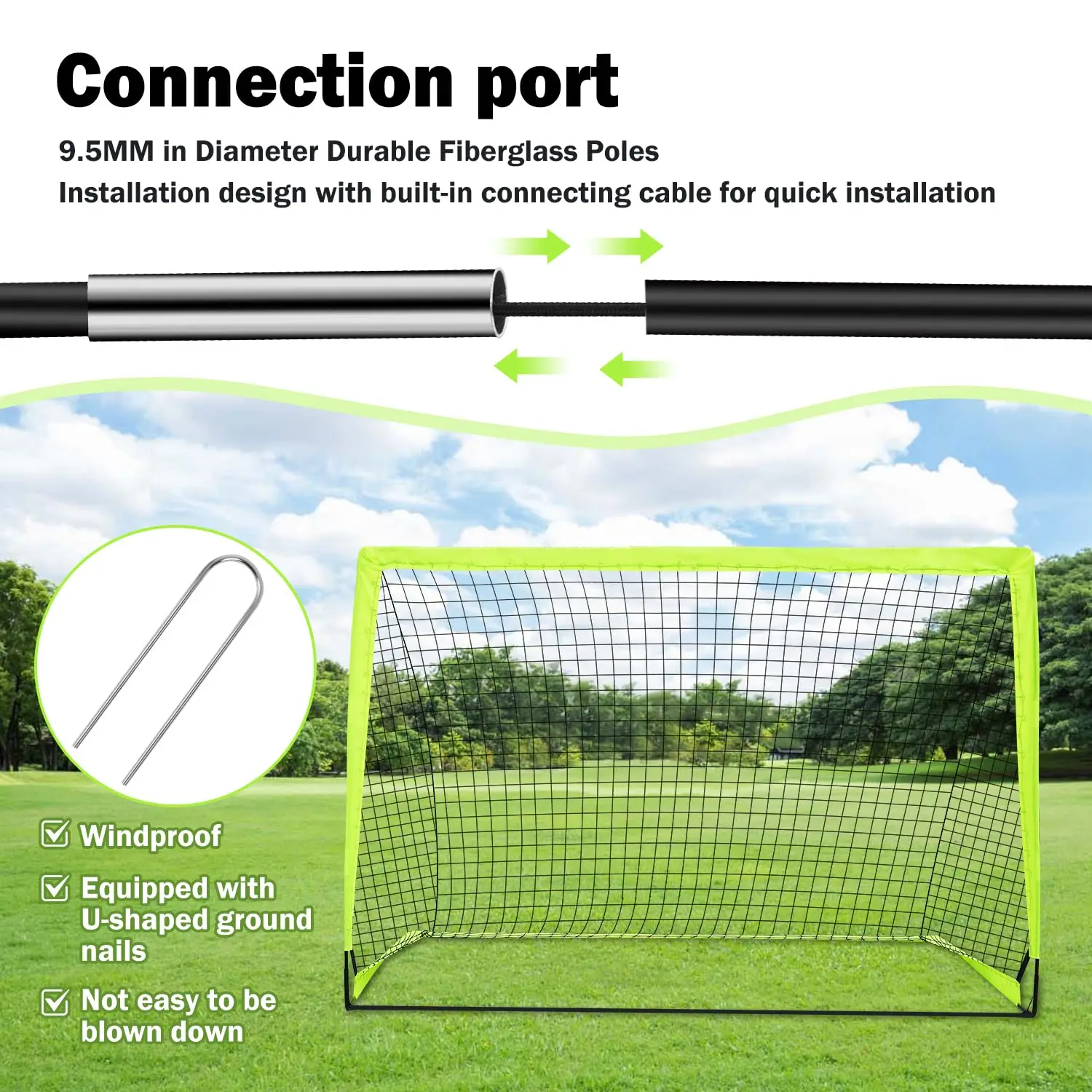 Alibaba.com: Portable Folding Removable Kids Soccer Goal Set, Small ...