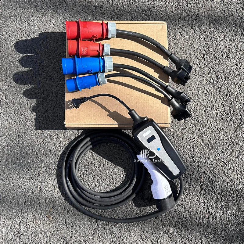Home Portable Tesla Mobile Ac Ev Fast Car Charger Cable 7kw 11kw 22kw ...
