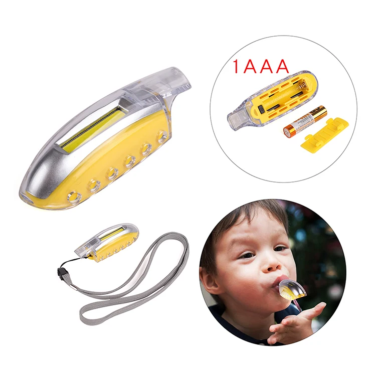 Kids Safety Cob Whistle Lamp With Emergency Light Portable Flashlight ...