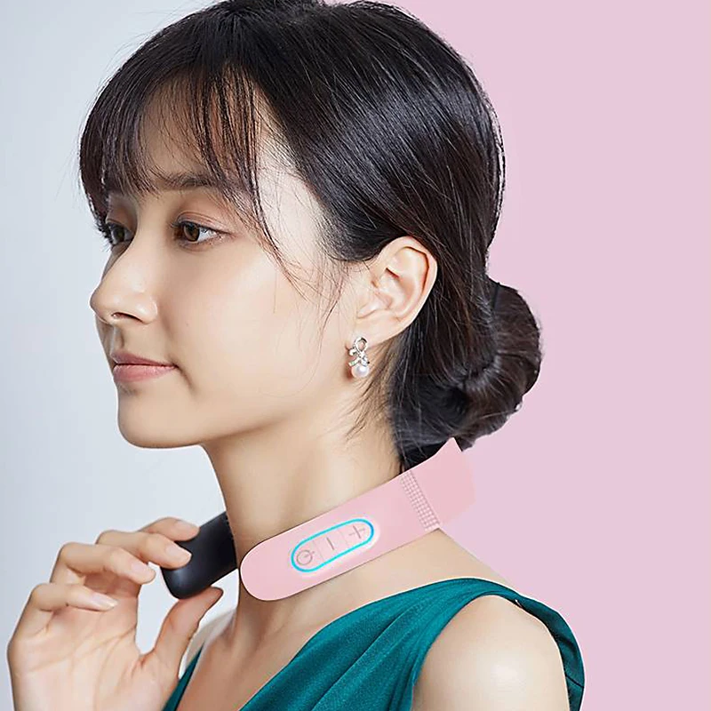 Portable Electric Mini EMS Cervical Spine Back Pulse Massage ...