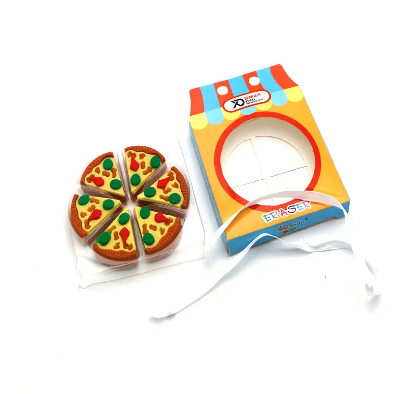 Soododo XDN0027 Foods Series Gift Set 3D Pizza Shaped Pencil Eraser ...