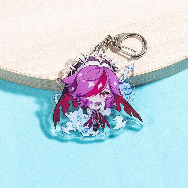 Hot Selling Famous Game Characters Keychain Custom Plastic Genshin ...