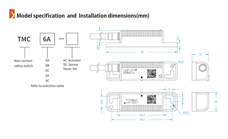Magnetic Door Switch Sensor With Rfid Technology - Buy Magnetic Sensor ...