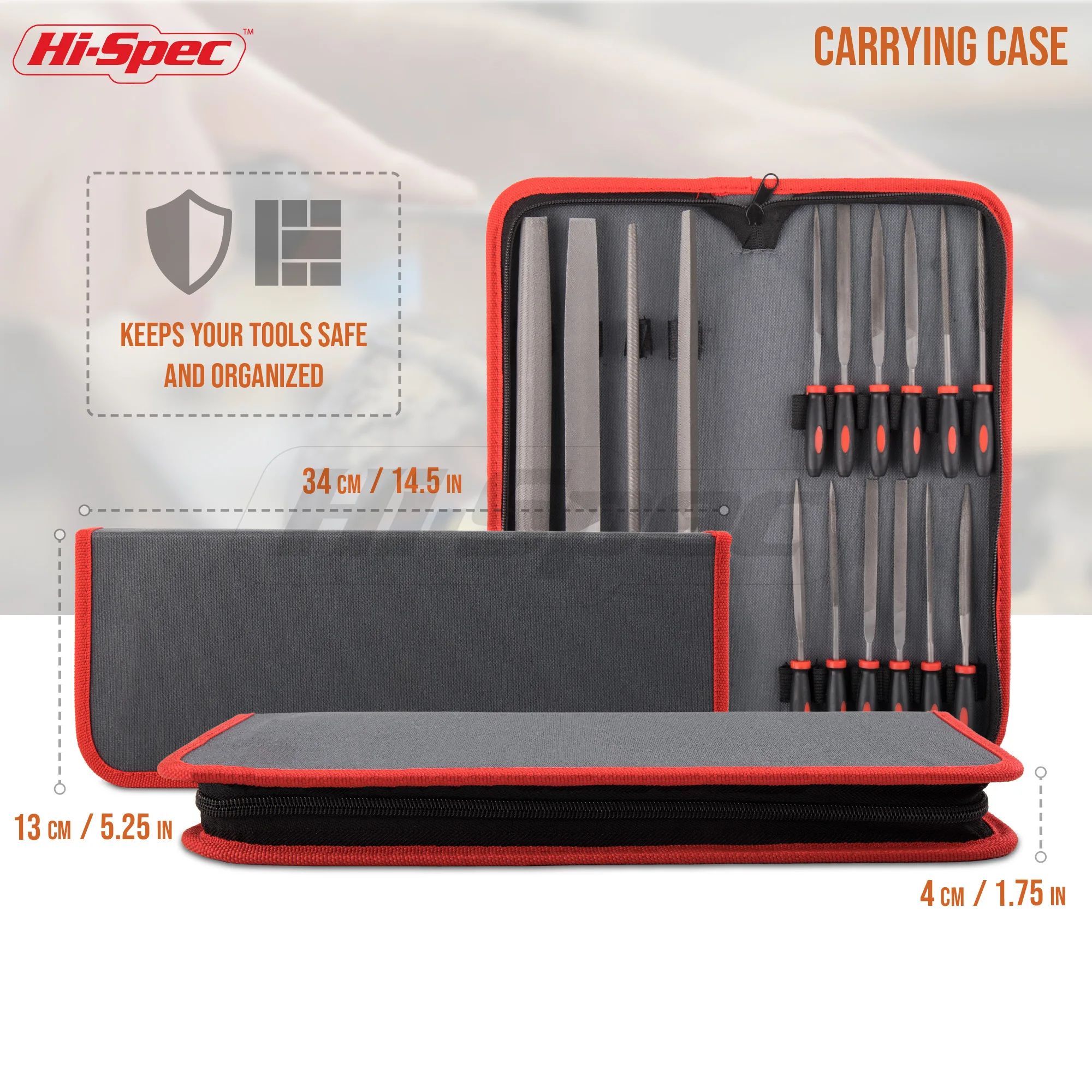 16pc Metal Hand & Needle Files Tool Set Kit. Large & Small Flat,Half ...