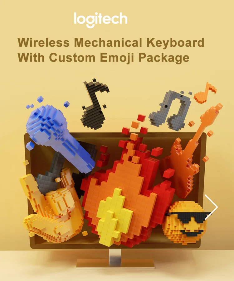 Logitech Bubble Wireless Mechanical Keyboard - 108 Keys