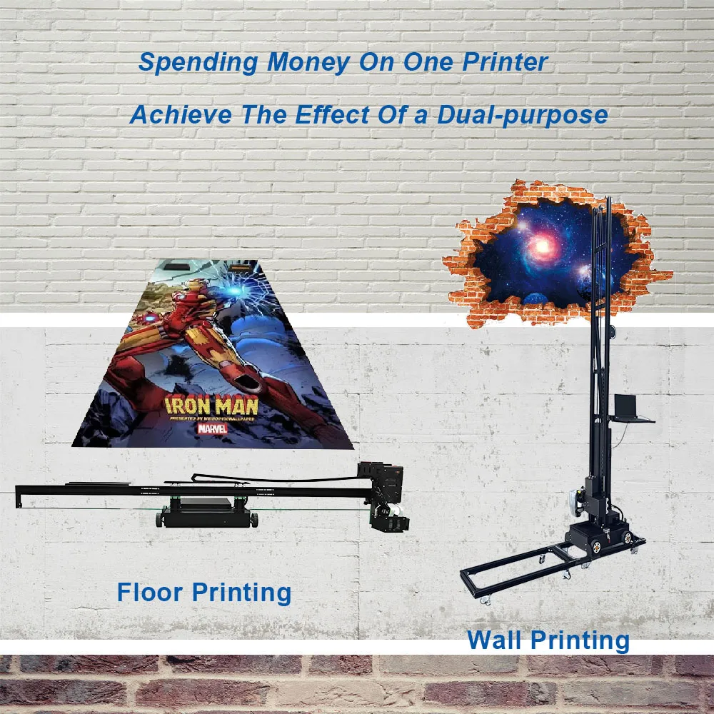 Multi-function Wall Printer Vertical UV Printer for Printing Wall Floor ...