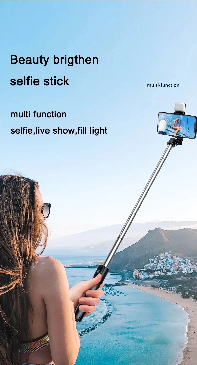 R1S LED Tripod - Versatile Phone Stand with Selfie Stick