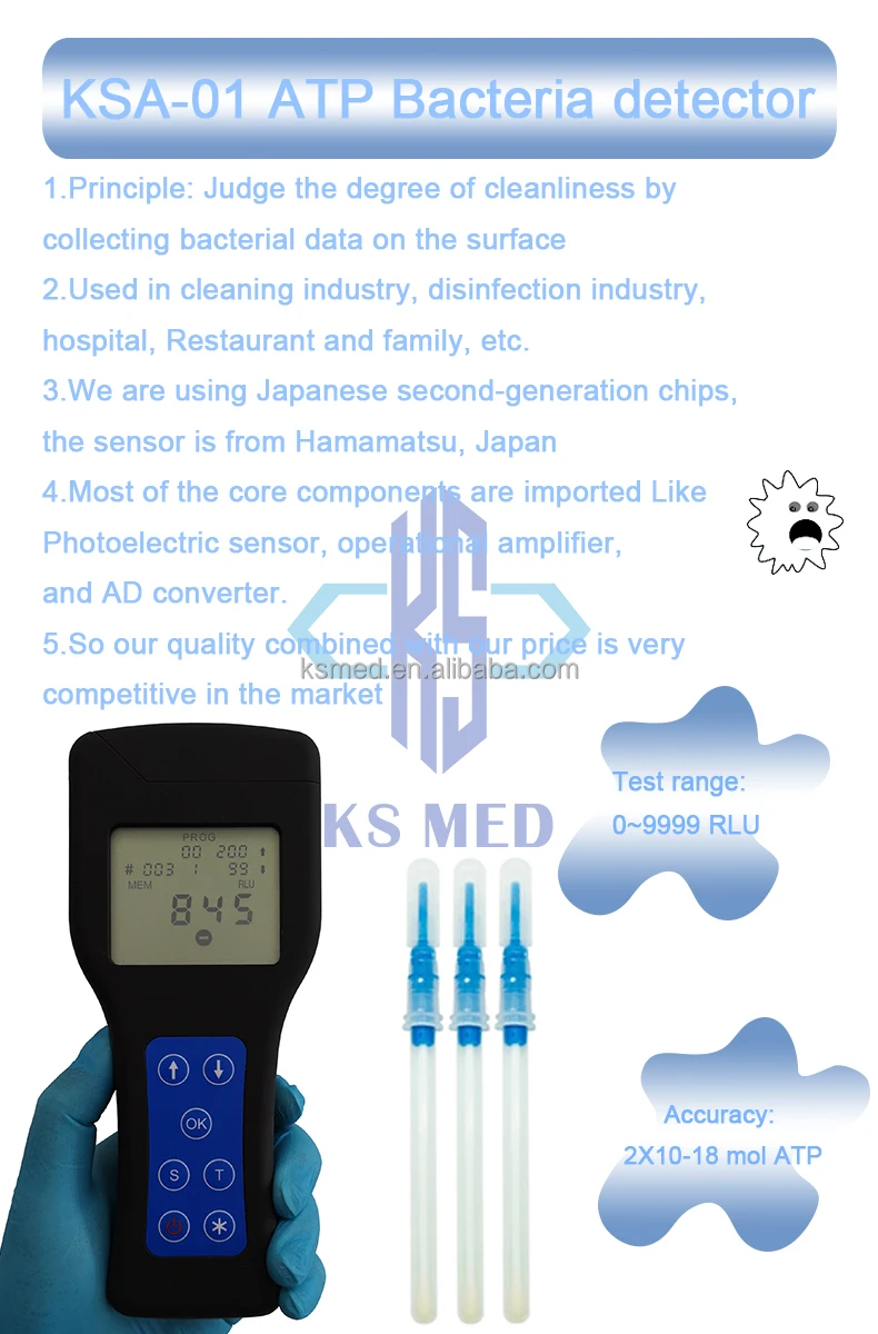 2021 New Handheld Portable Detection Hand Held Atp Bacteria Luminometer ...