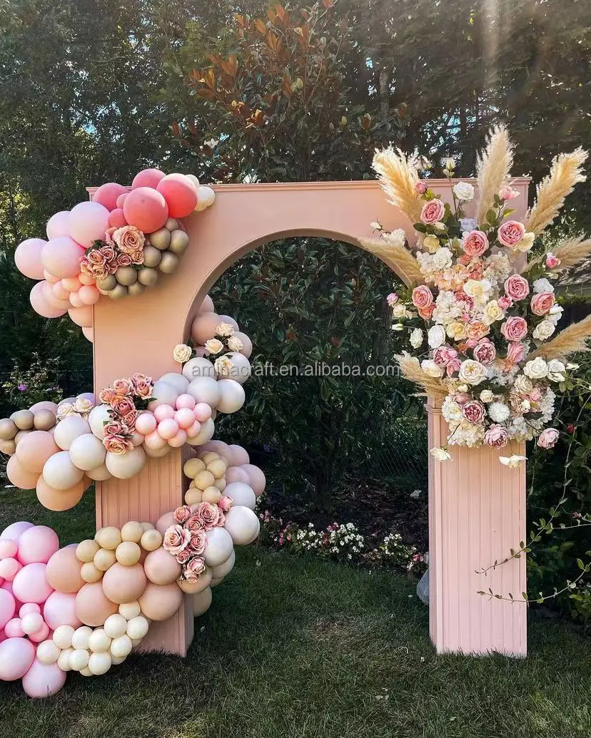 Amina Craft Modern Event PVC Arch Balloon Acrylic Backdrop Arch White ...