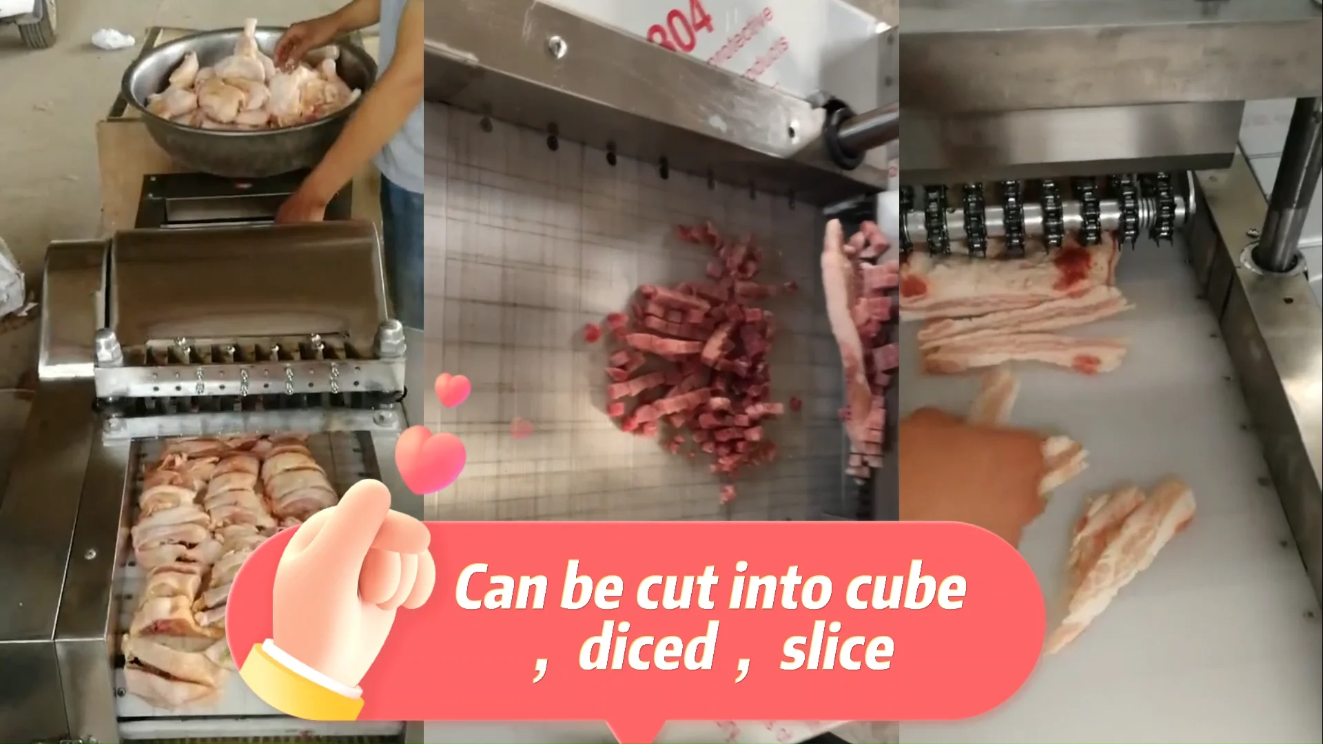 Electric Meat Cube Cutter Fish Dicer Cube Cut Goat Pork Meat Cutting ...
