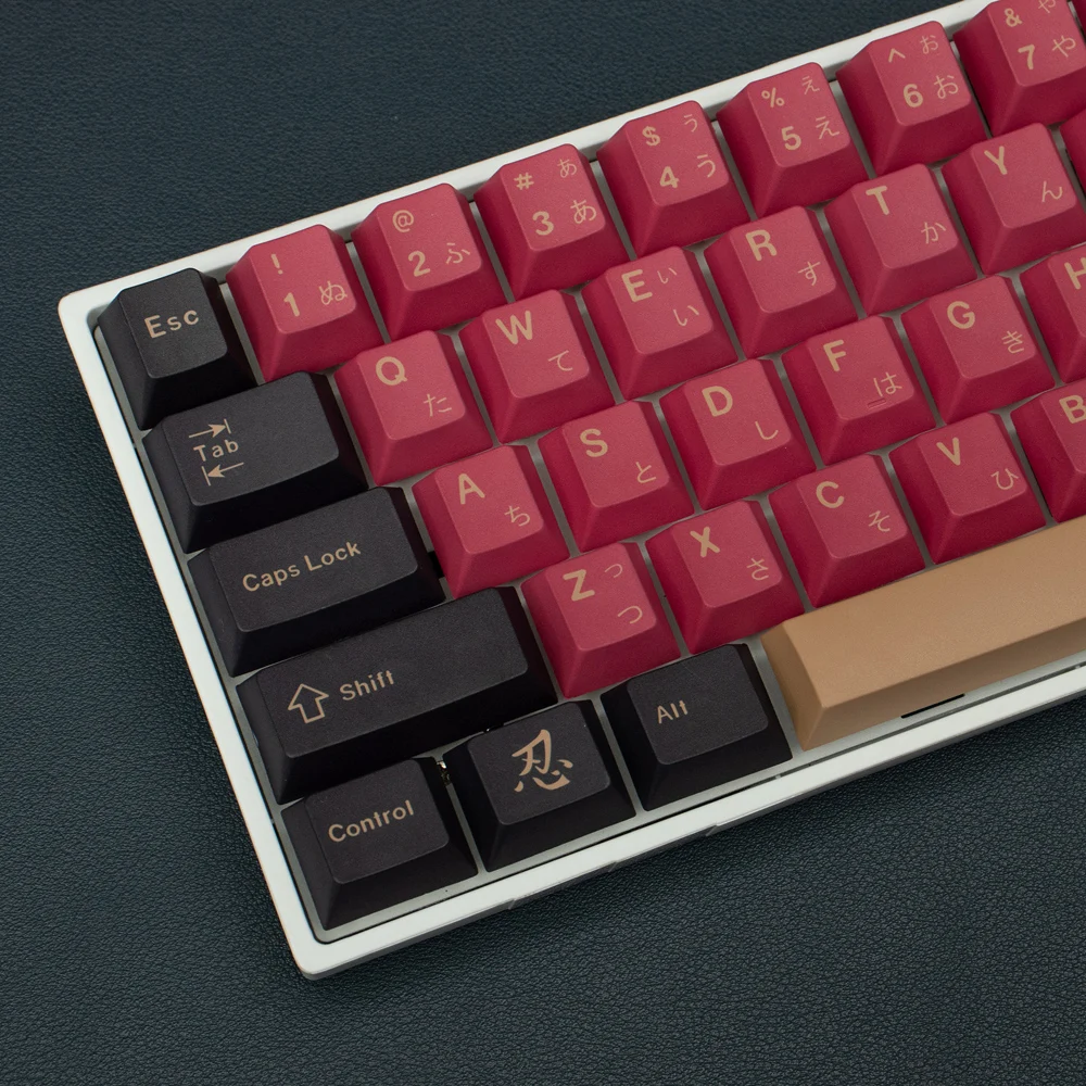 129 Keys GMK Red Samurai Clone Keycaps PBT Dye Sub Cherry Profile ...