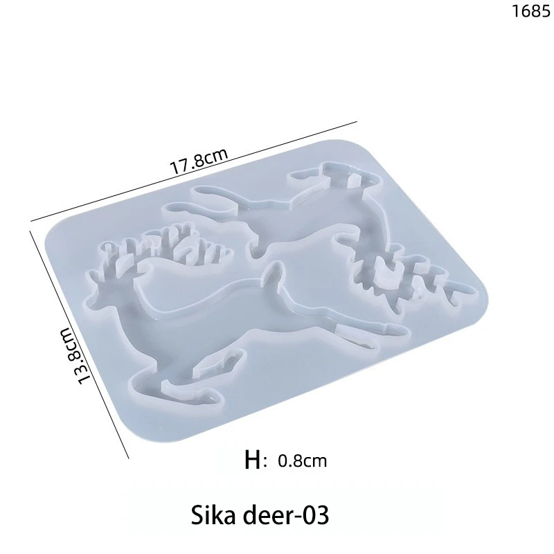 Christmas Elk Deer Antlers Silicone Resin Molds DIY Christmas Deer ...