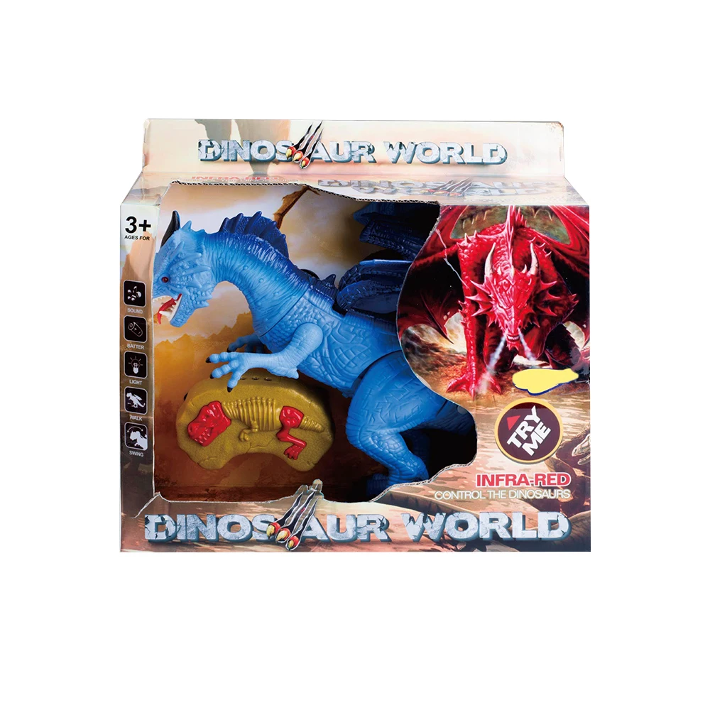 Infra-red Remote Control Dinosaur Toy – Roaring, Spraying, Light-Up ...
