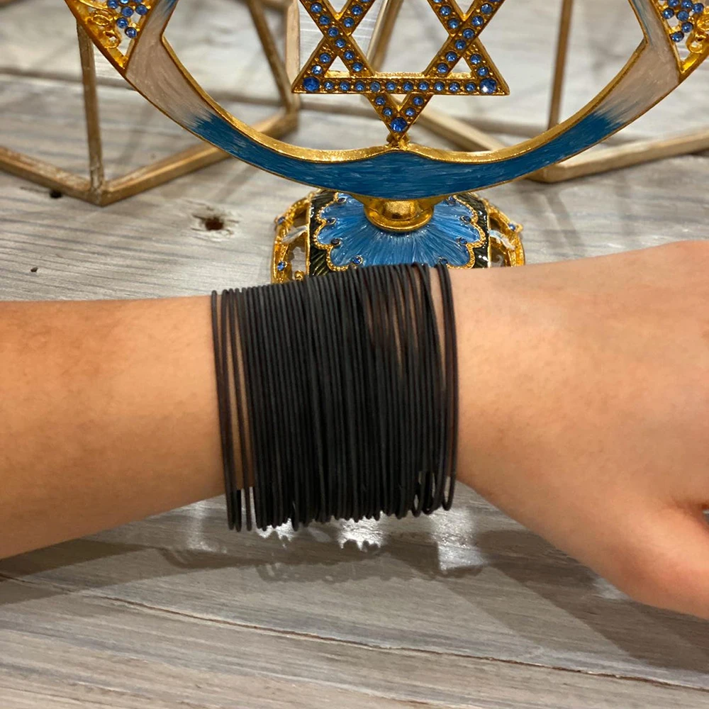 Waterproof 304 Stainless Steel Guitar Strings Spring Bracelets Set ...