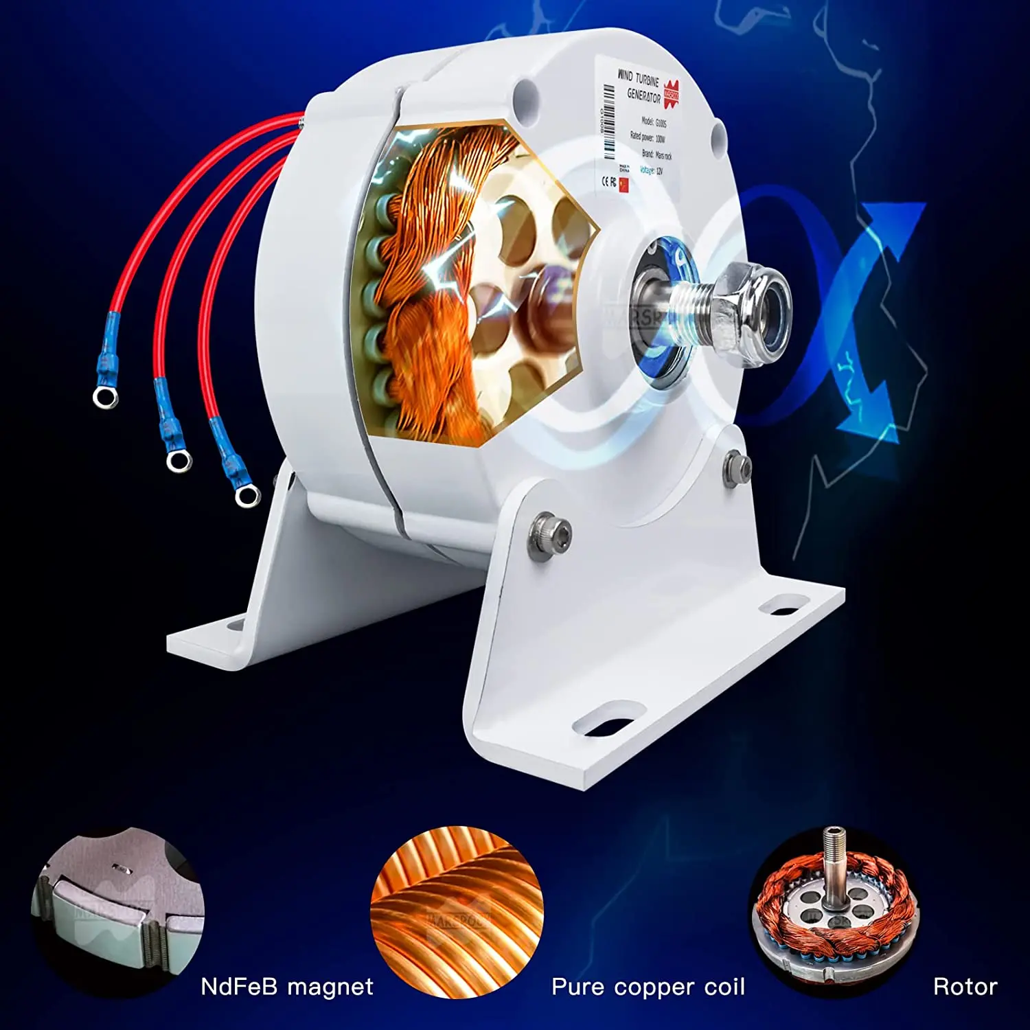 YXD-PMG S400 Permanent Magnet Alternator - 400W Power