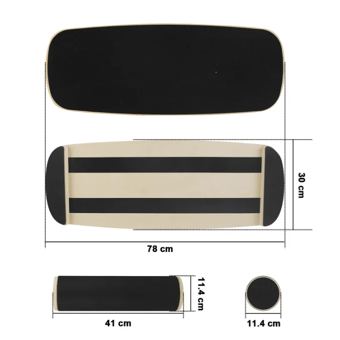 Wooden Balance Trainer Wobble Board Balancing Board For Intellectual ...