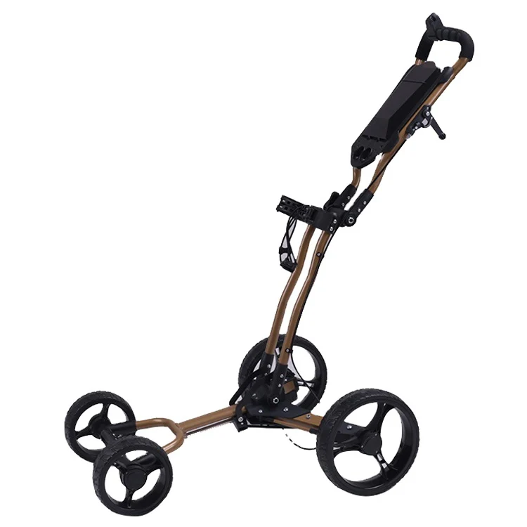 PGM QC0927 Portable Golf Trolley - 4 Wheel Folding Cart