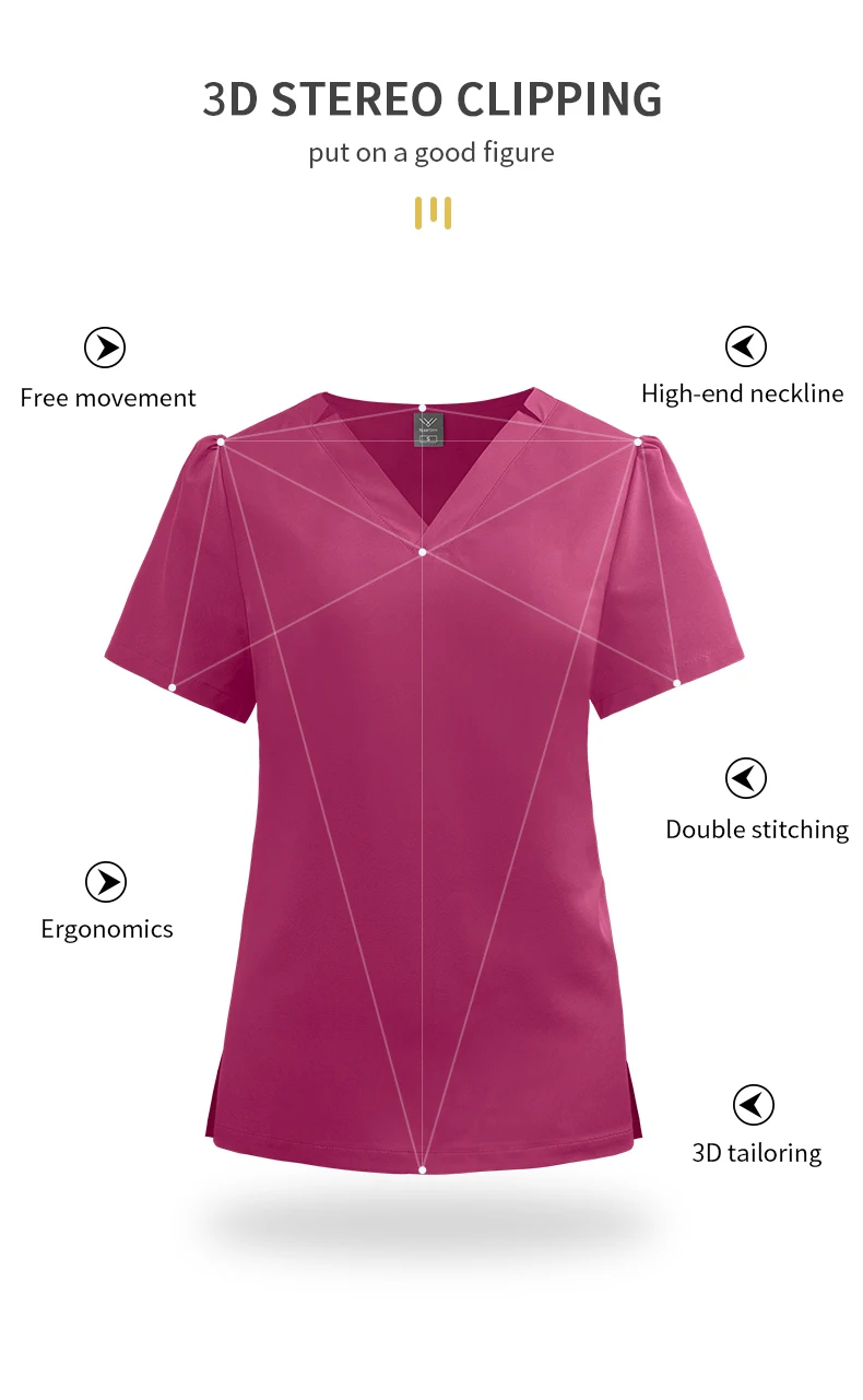 Professional Hospital Uniform Surgical Uniforms Nursing Sets Polyester ...