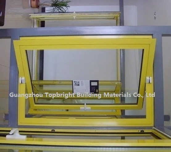 Aluminium Frame Vertical Pivot Window - 3 Panel Tempered Glass