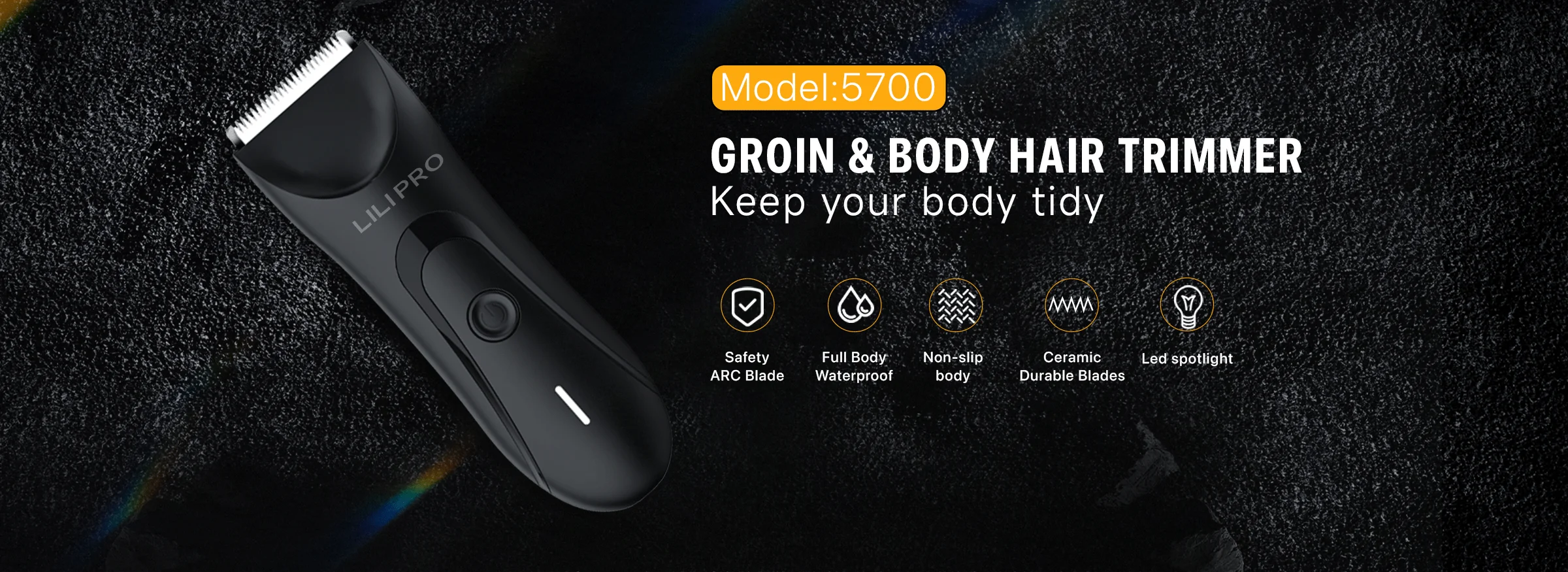 LILIPRO 5700 Groin & Body Hair Trimmer - Skinsafe & Waterproof