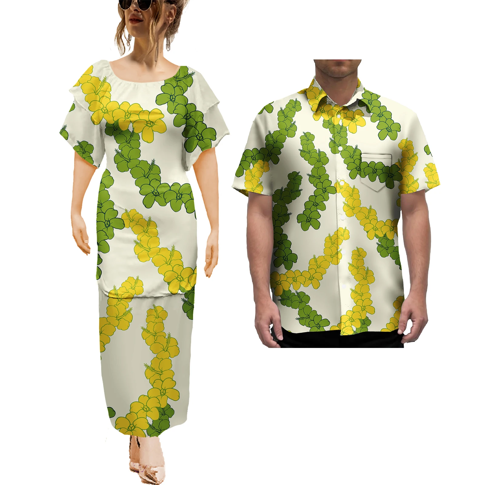 Hot Selling Pacific Island Art Trendy Lady Puletasi Dresses and Men ...
