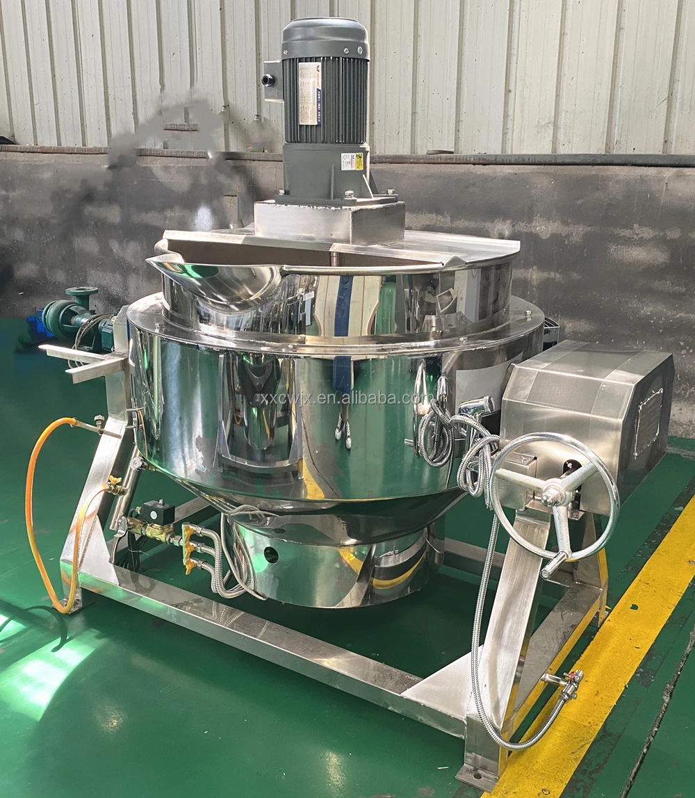 100L Industrial Electric Heating Soup Kettle Caramel Sauce Gas Jam ...