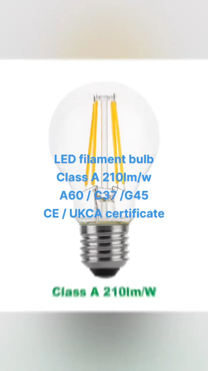 Ukca Certificate Class A 210lm/w Filament Bulb With E14 B22 E27 Base ...