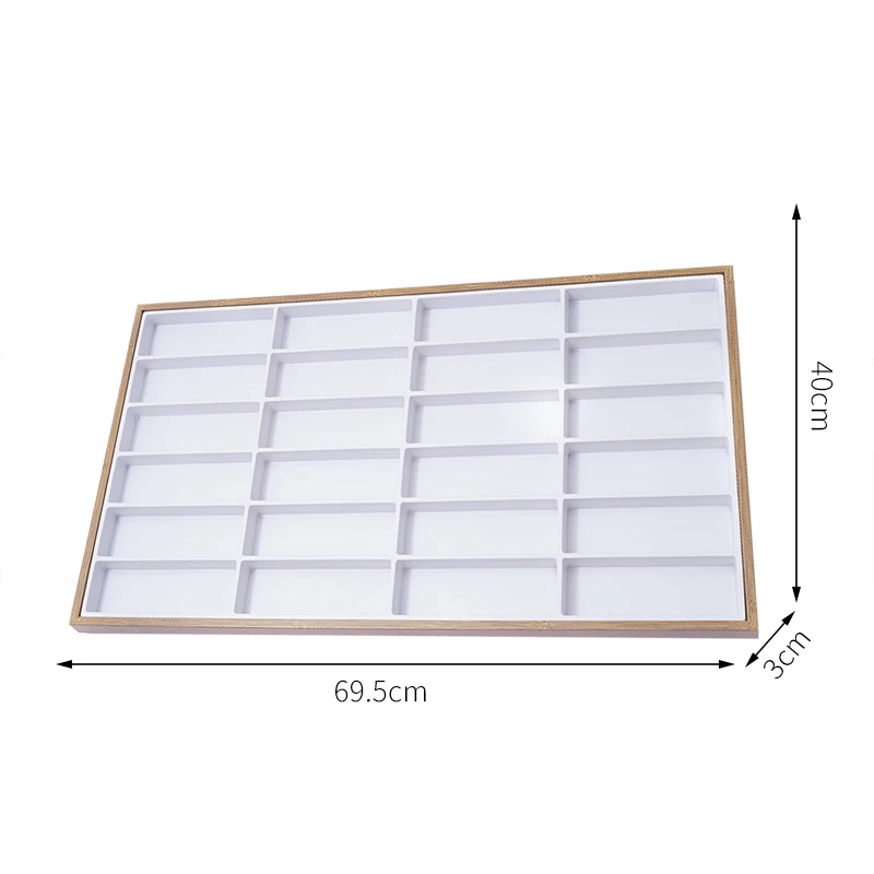 White Grey Velvet Rosewood Pattern Eyeglass Window Counter Display 24 ...