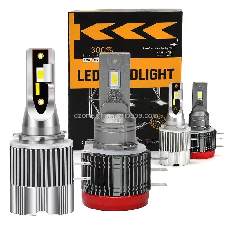 H15 Super White High Low Beam Led Kit 7600lm Led Drl Canbus Built In H15 Headlight Bulbs - Buy ...
