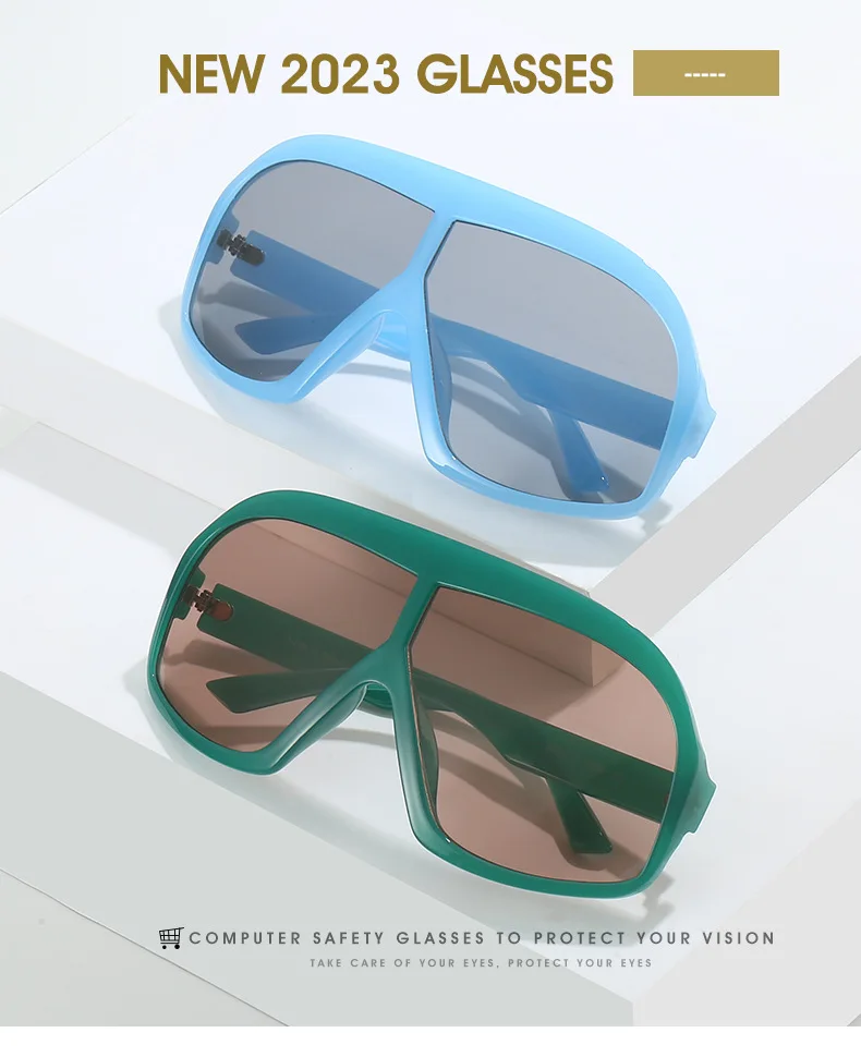 Leopard Oversized Punk Square Women Sunglasses Men 2024 New Trend Punk ...