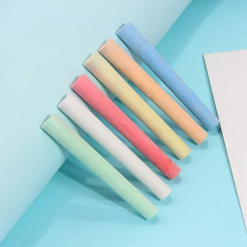 100 Pcs Dustless Non-Toxic Chalk - Bright Colors & White