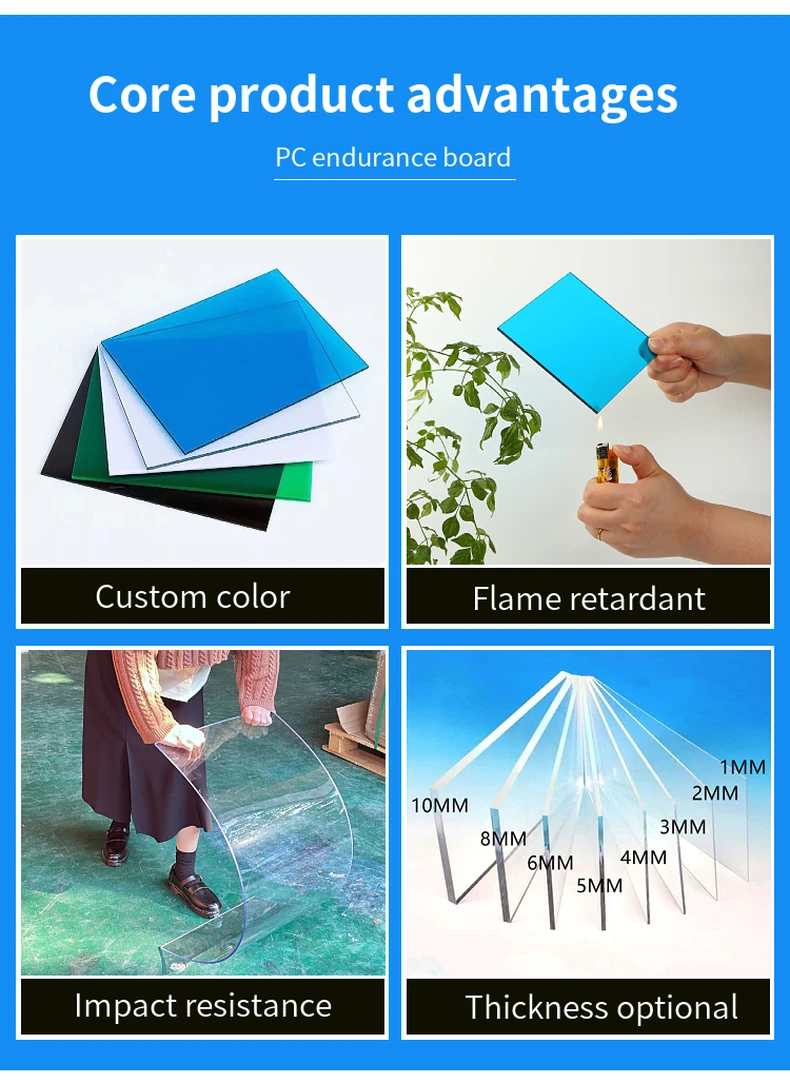 1220mm X 2440mm Or Customized Solid Polycarbonate Sheet Thickness For ...