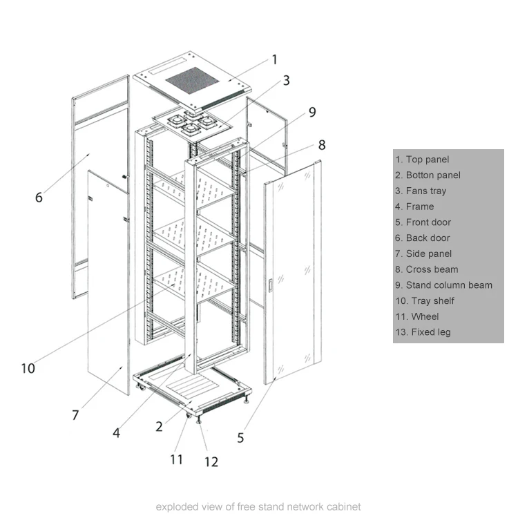42U Server Rack Case with Cable Management System Stock Data Center ...