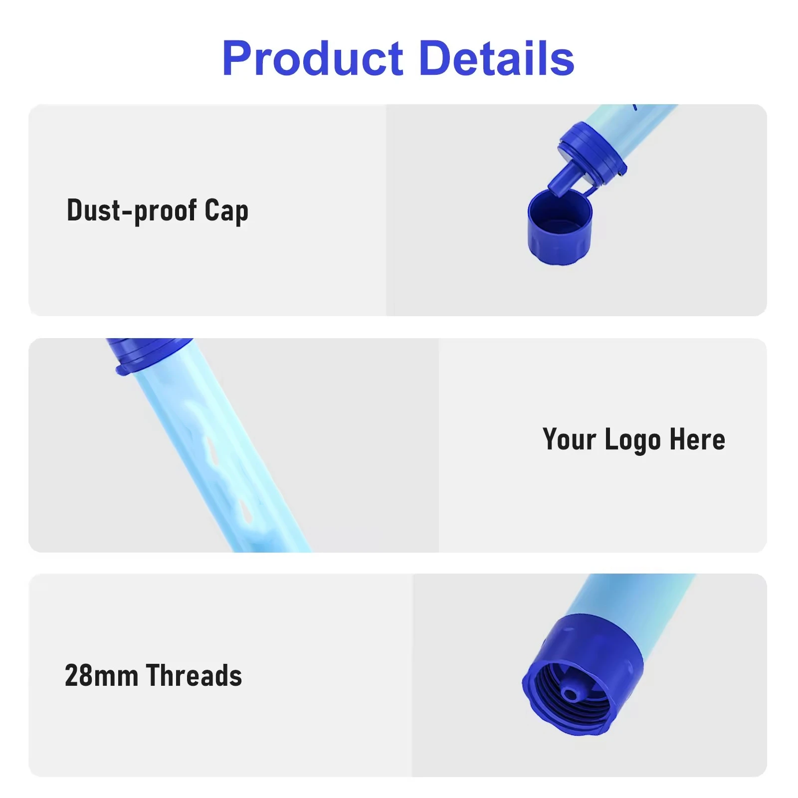 Portable Camo Water Filter Straw Kit Outdoor Survival Clean Sip ...