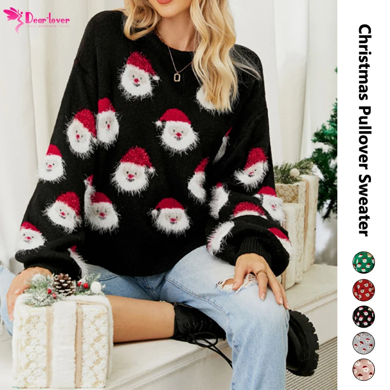 Dear-lover Women Clothing Custom Logo Christmas Sweaters High Quality ...