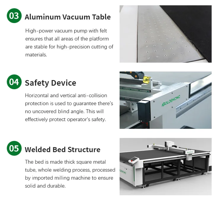 automatic feeding cnc Oscillating knife artificial leather car interior ...