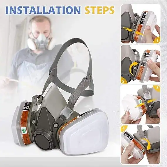 High-Performance Industrial Silicone Respirator Mask Advanced Dustproof ...