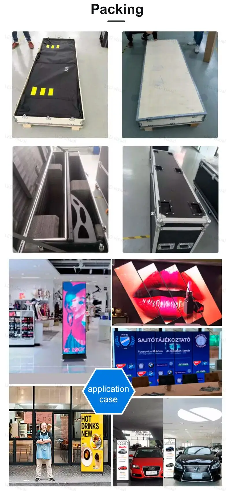 Indoor Led Posters Hd P4 Floor Standing Digital Screen Led Screen For ...