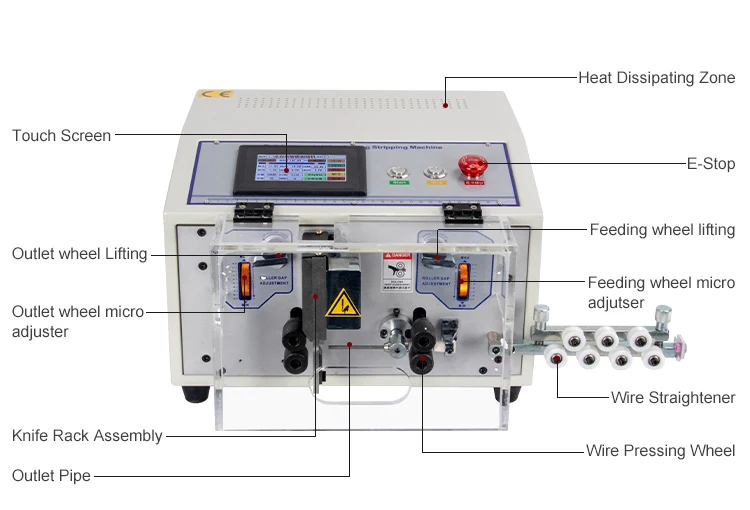 EW-03A+ Touch Screen Wire Cutting and Stripping Machine